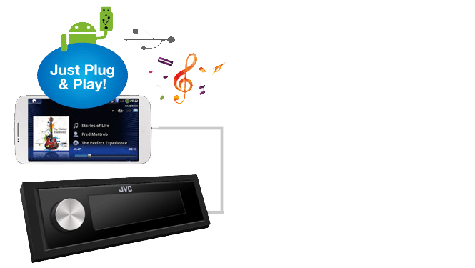 JVC KD-X372BT pesätön mediasoitin DSP ja Bluetooth ominaisuuksilla