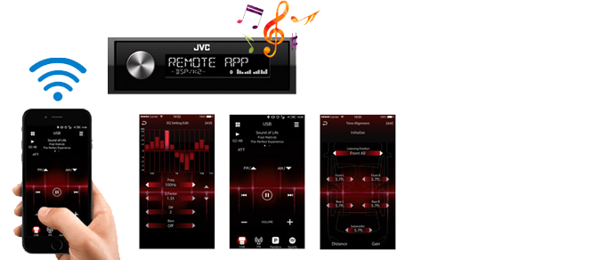 JVC KD-X372BT pesätön mediasoitin DSP ja Bluetooth ominaisuuksilla